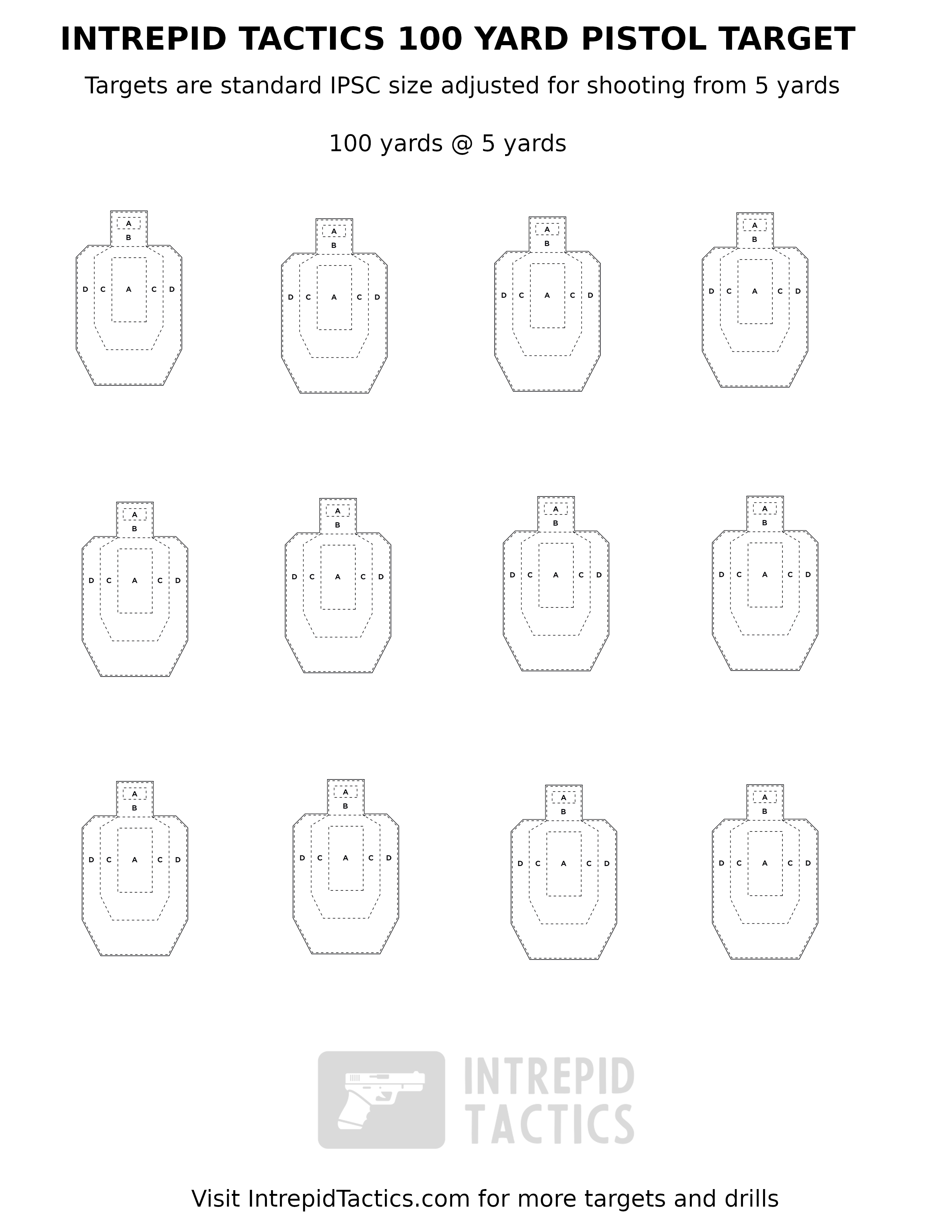 Long Range Pistol Targets – Intrepid Tactics